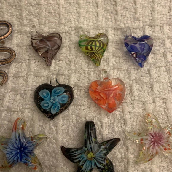 Jewelry | Colorful Art Glass Heart Snake Star Necklace | Poshmark